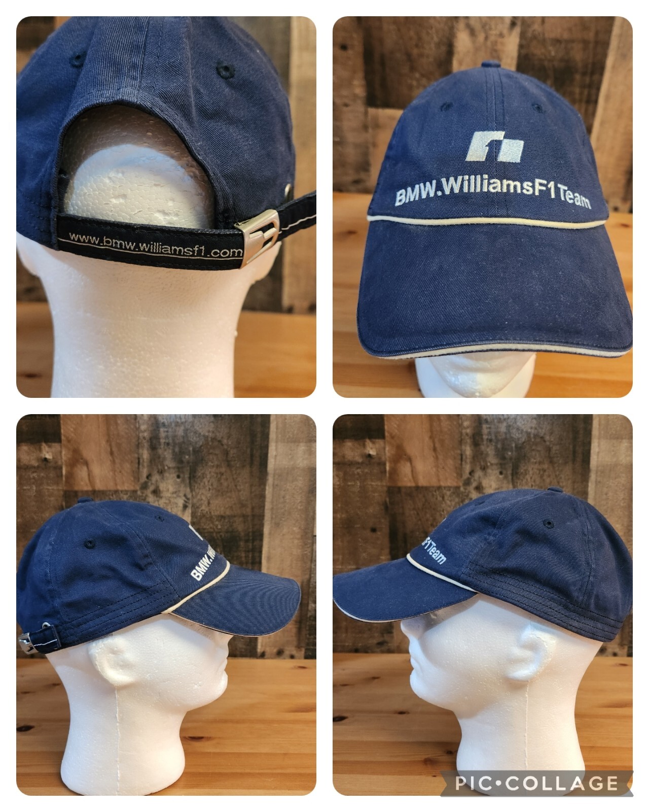 BMW Williams F1 Team Racing Strapback Hat Cap Navy - Gem