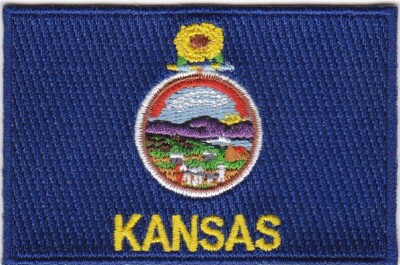 50 Pcs Kansas USA State Flag Embroidered Patches 3"x2" iron-on | eBay