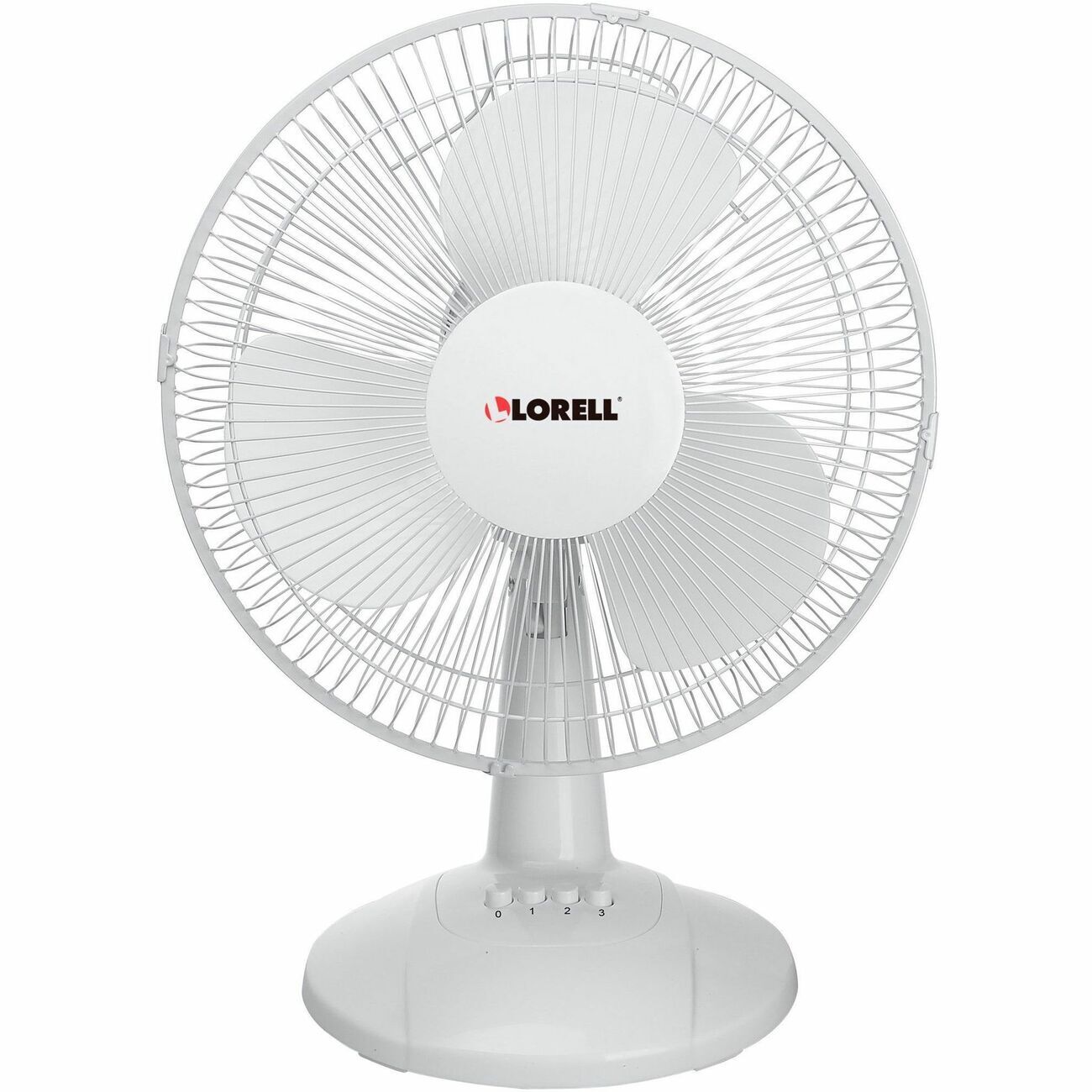 Lorell Desk Fan - 12" Diameter - 3 Speed - Quiet, Oscillating - 19.5 ...