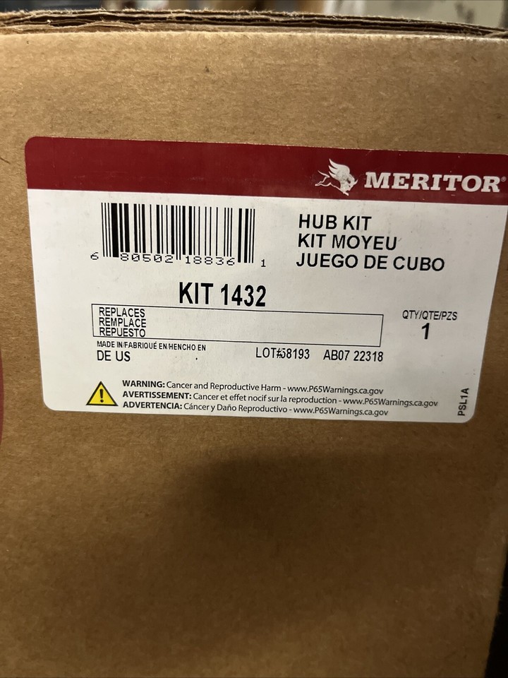 Meritor KIT 1432 Retro Hub Kit Air Brake Assembly New Sealed Box Rare ...