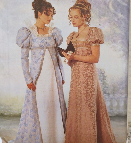 Butterick 6630 19th Century Dress Jane Austin Costume Pattern Plus Sz ...