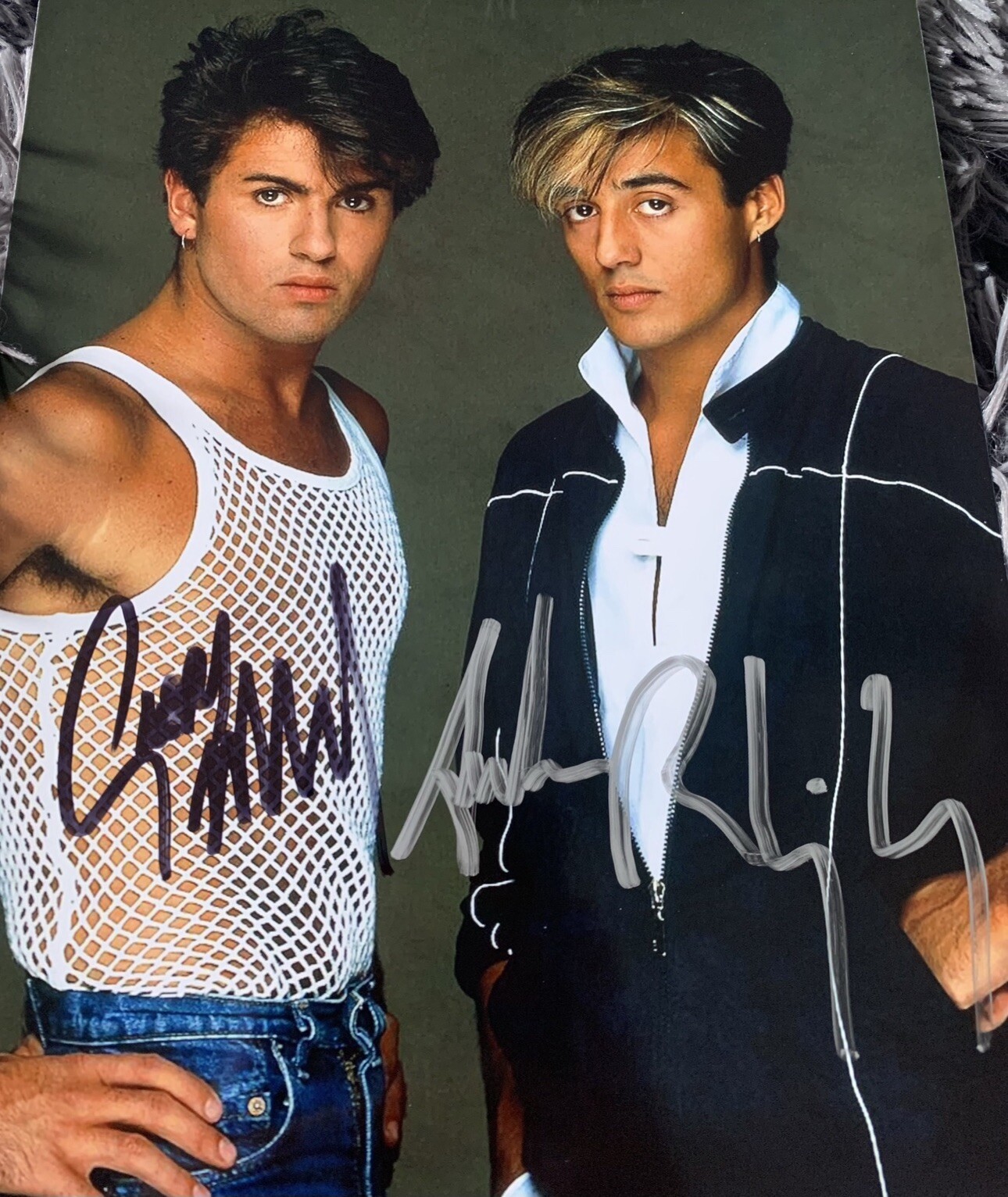 Wham! George Michael and Andrew Ridgeley Autographed Photo | eBay