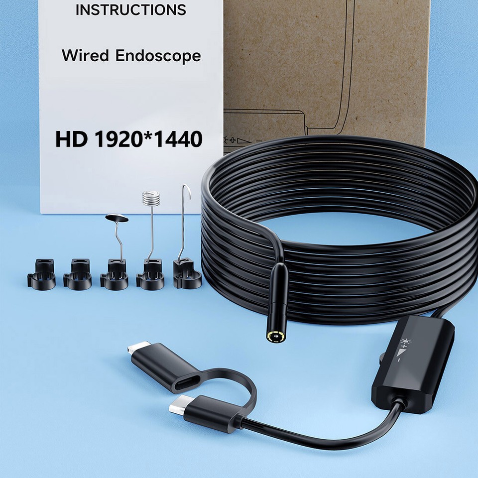 Direct Plug Endoscope iPhone iPad iOS Android phone Waterproof Inspect ...