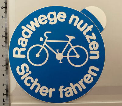 Aufkleber Sticker Fahrrad Radwege nutzen sicher fahren (11037) | eBay.de