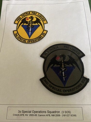 2005-Current USAF 3rd Special Operations Squadron Patch Lot (2) | eBay