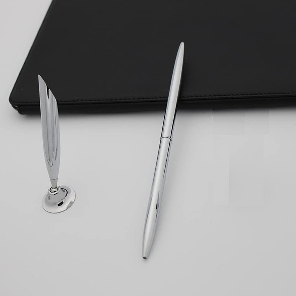 4Pcs Desktop Pen Holder - Metal Swivel Stand with Single Pen Display ...