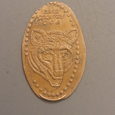 Vintage Bear Country USA Elongated Smashed Pressed Penny - COPPER ...