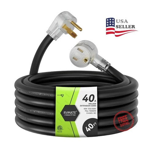 RVMATE 250V 40 Feet Welder Extension Cord, 8 AWG NEMA 6-50 WC40-RM | eBay