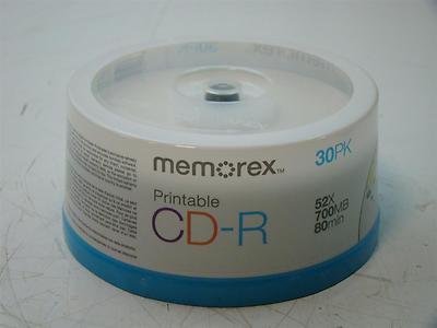 (6) 30PK Memorex Prinable CD-R 52X 700MB 80Min 32020015437 | eBay Australia