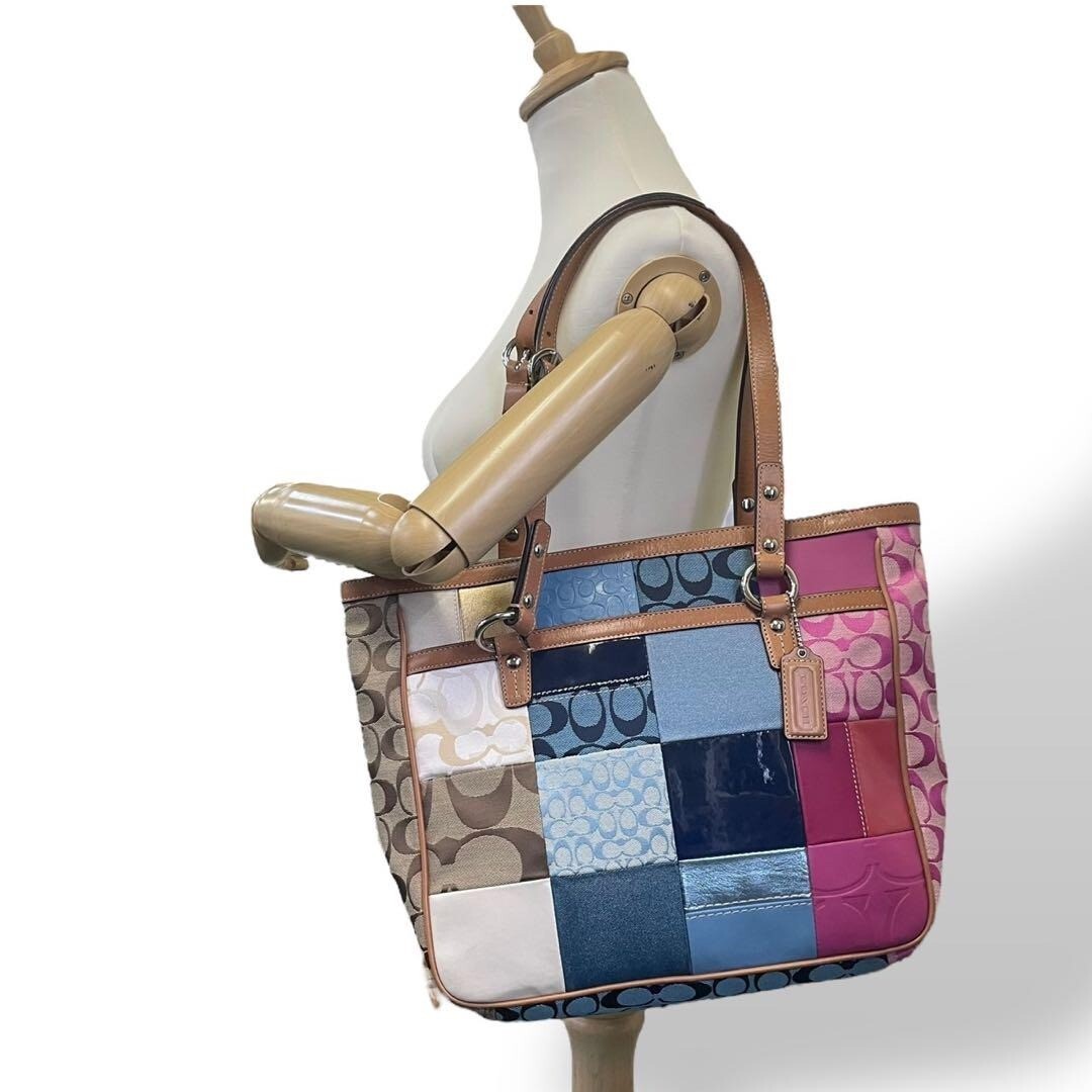 Coach Y2K Signature Patchwork Mixed Leather Patent Ja… - Gem