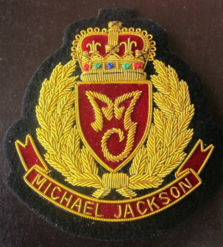 NEW MICHAEL JACKSON GOLD BULLION HAND EMBROIDERED BLAZER FASHION BADGE ...