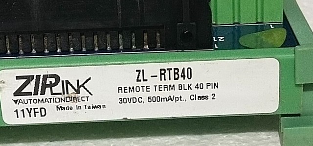 Zip Link Zl-rtb40 Remote Terminal Block 40 Pin 30vdc 500a for sale ...