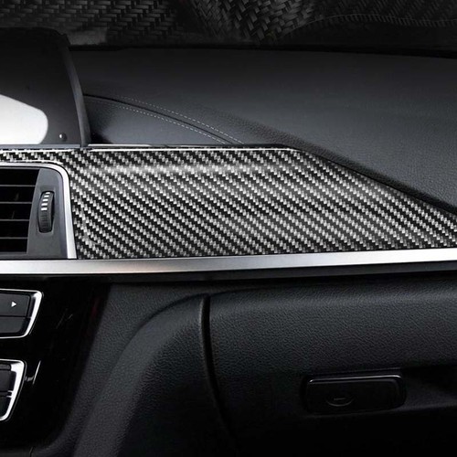 Real Carbon Fiber Center Console Dashboard Cover Trim Fit For BMW F30 ...