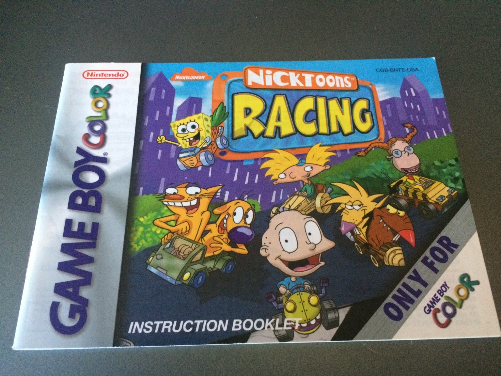 Nicktoons Racing Manual Nintendo Gameboy Color GBC Game Boy | eBay