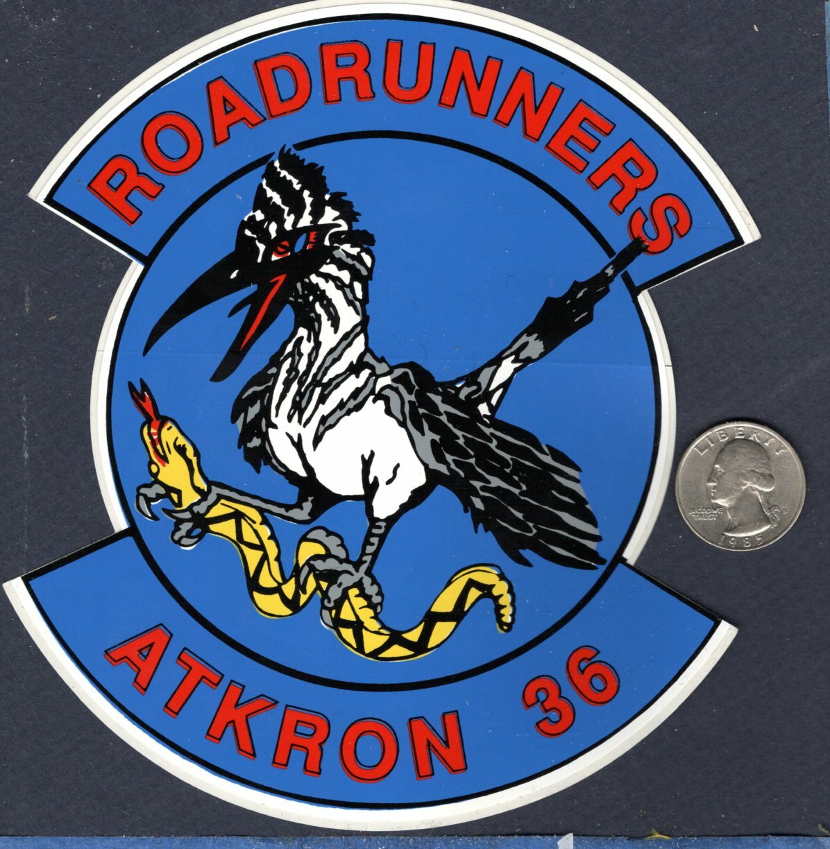 Sticker VA-36 ROAD RUNNERS US NAVY Grumman A-6 INTRUDER Squadron Patch ...