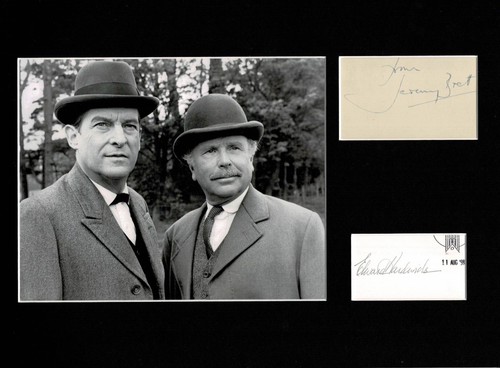 JEREMY BRETT AND EDWARD HARDWICKE SHERLOCK HOLMES SIGNED AUTOGRAPH ...