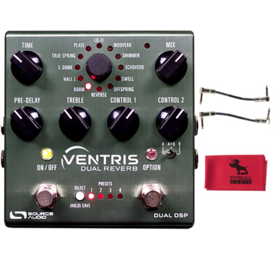 Source Audio SA262 Ventris Dual Reverb Guitar Pedal w/ Cables & Cloth ...