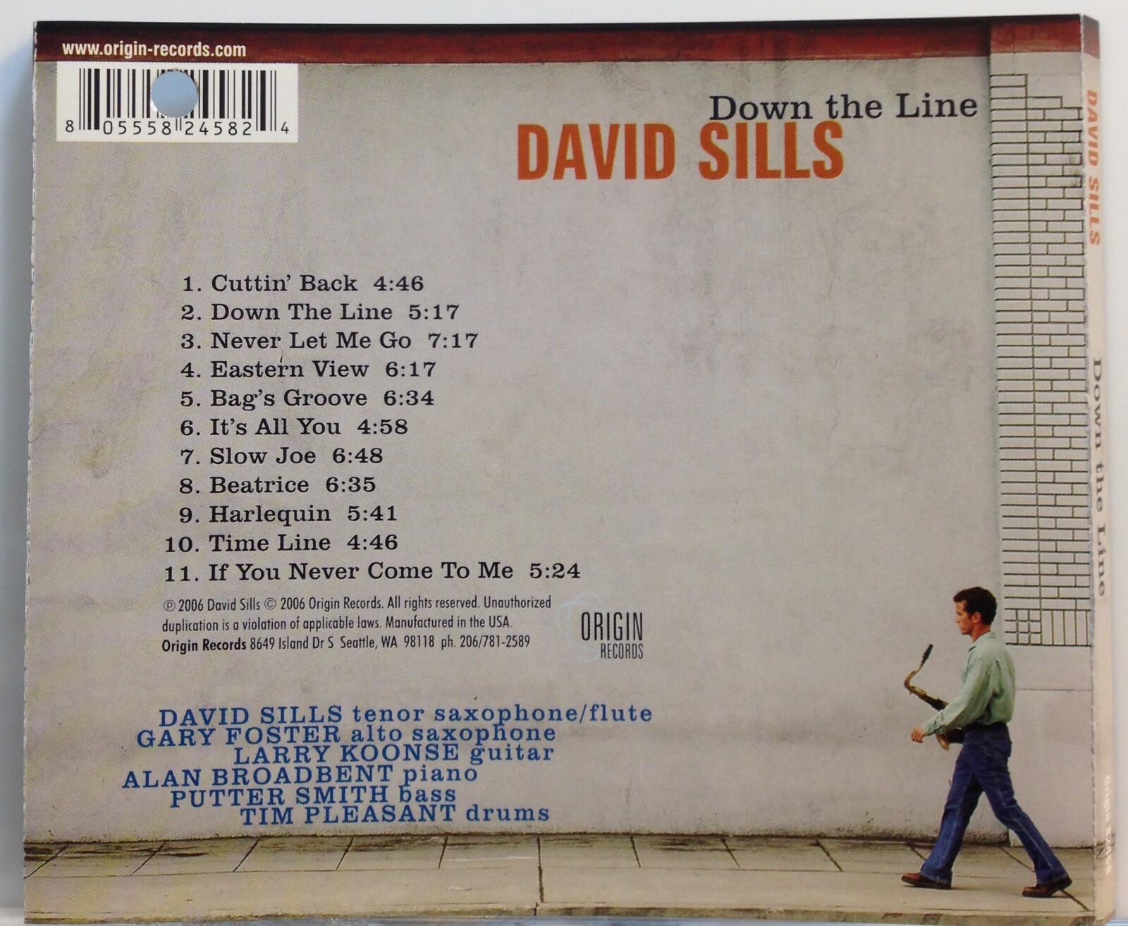 David Sills : Down The Line (CD 2006 Origin Records) *Rare * Out Of Print *VG* 805558245824| eBay