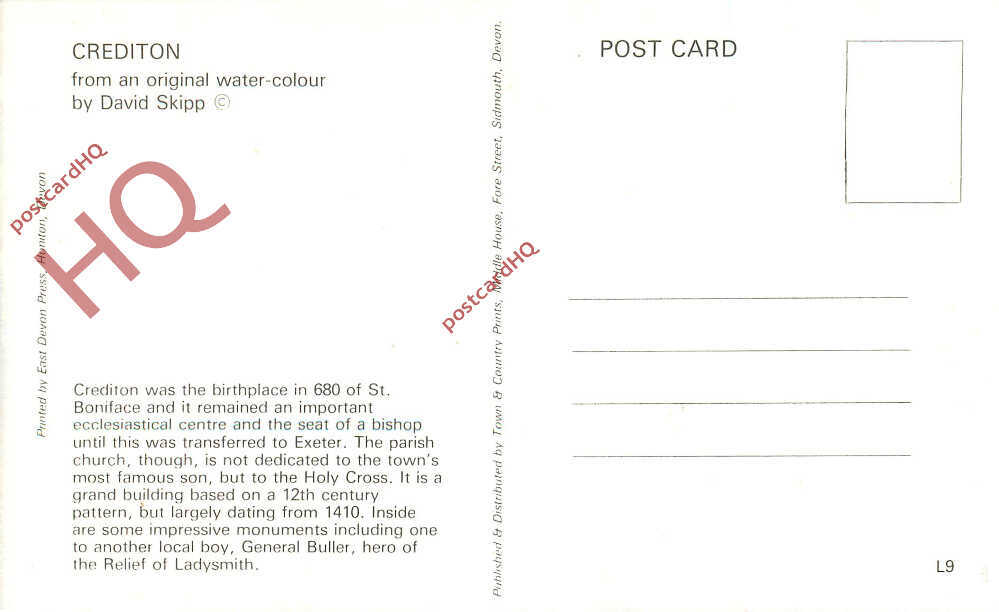 Picture Postcard::Crediton, By David Skipp | eBay UK