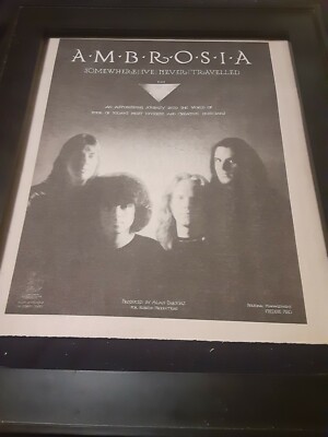 Ambrosia Somewhere I've Never Travelled Rare Original Promo Poster Ad ...