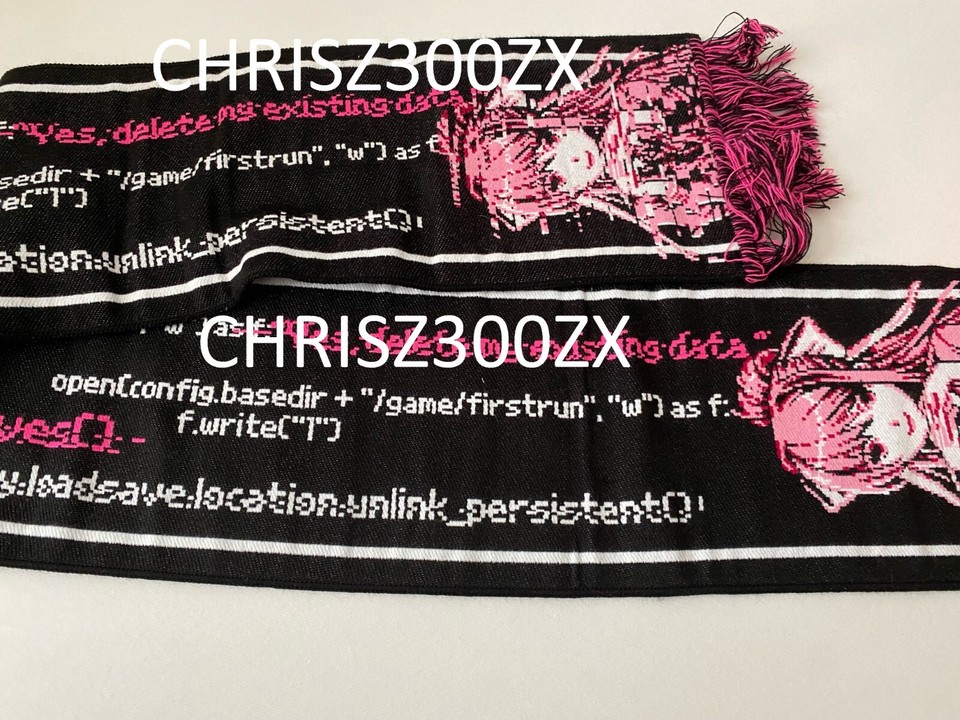 Doki Doki Literature Club Just Monika Glitch Scarf Printed Art DDLC ...