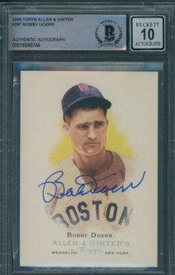 2006 Topps Allen & Ginter #287 Bobby Doerr Beckett Authentic Signed ...