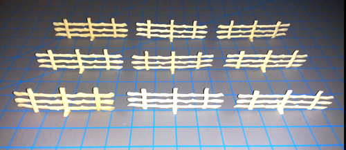 Vintage Plastic Fencing Rails Farm Western Corral Toy White ~4"x 1 ...