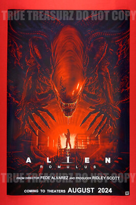Alien Romulus 2024 Scary Monster Extra Terrestrial Movie Poster 24X36 ...