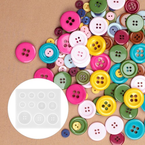 3 Pcs Button Mold Polymer Clay for Buttons Epoxy Resin Molds Silicone ...
