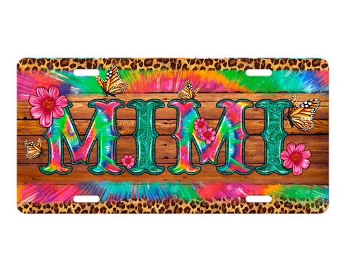 Tie Dye Mimi Front License Plate Car Accessory | eBay