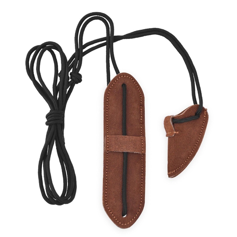 Traditional Leather Bow Stringer Brown Archery Bowstring Recurve Long ...