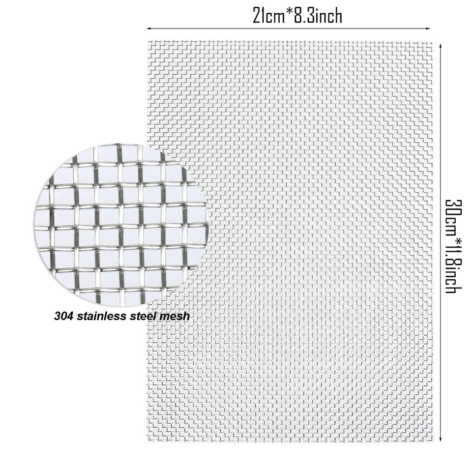 Wire Mesh Sheet Stainless Steel Woven Wire 5 Mesh No Rust Meshes Screen ...