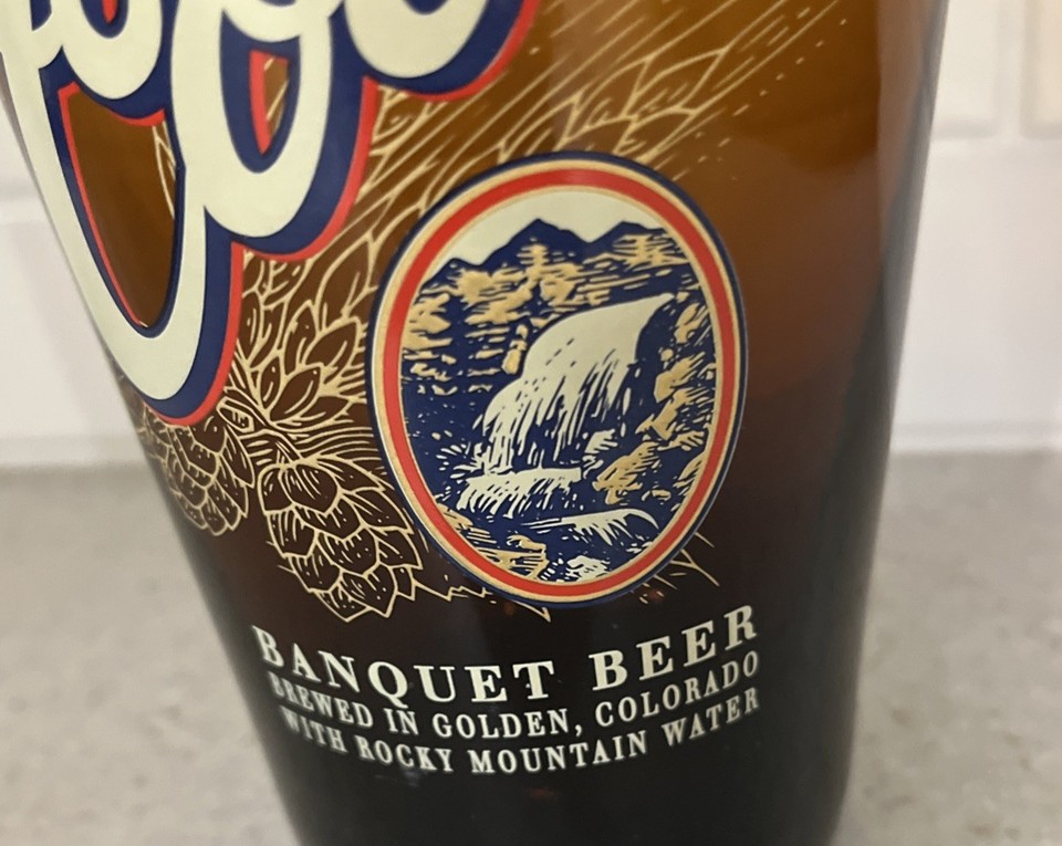 Vintage Large Original Coors Banquet Beer Amber Colored Pint Glass | eBay