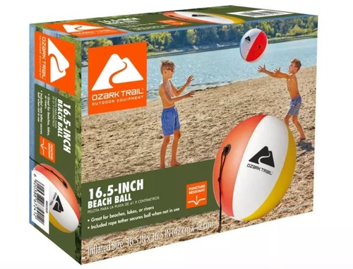 Ozark Trail Inflatable 16.5" Beach Ball Multicolor Puncture Resistant ...
