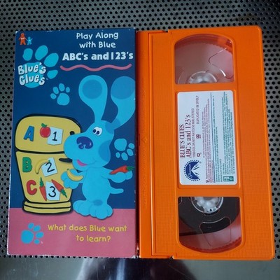 VHS Blue’s Clues ABC's & 123's Kids Educational Orange Tape All Tapes ...