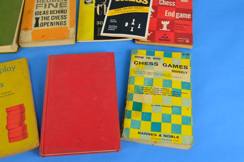 Lot of 11 Chess and Checkers books Beginner to Advanced Rueben Fine ...