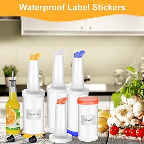 6 Pcs Juice Pour Bottles & 20 Pcs Pourers, Bar Supplies Liquor and ...