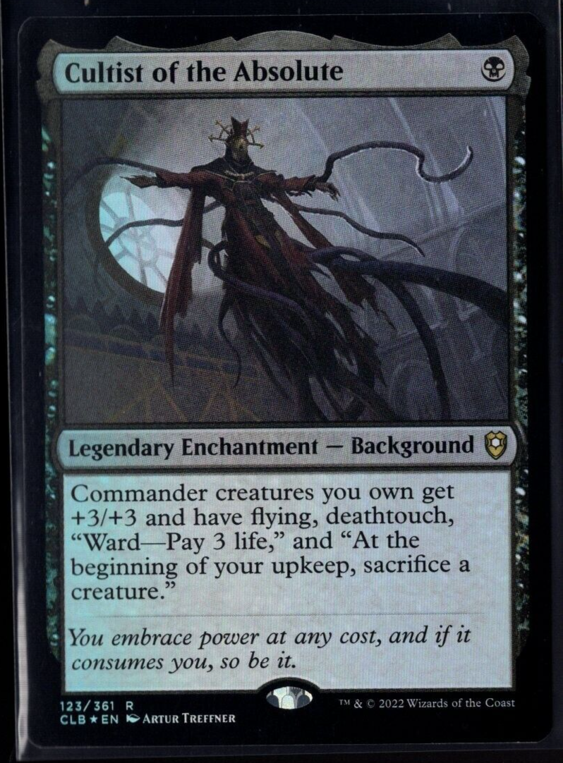 Cultist of the Absolute 123/361 Rare Foil Baldur's Gate Magic The ...