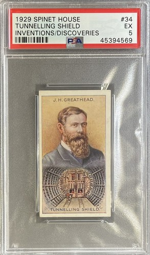 1929 Spinet House Inventions #34 TUNNELING SHIELD J.H. GREATHEAD PSA 5 ...