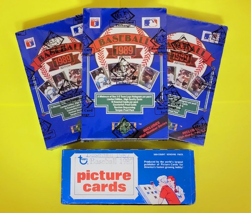 1989 UPPER DECK HIGH SERIES BOX & FREE 1987 TOPPS VENDING BOX ( BUYING ...