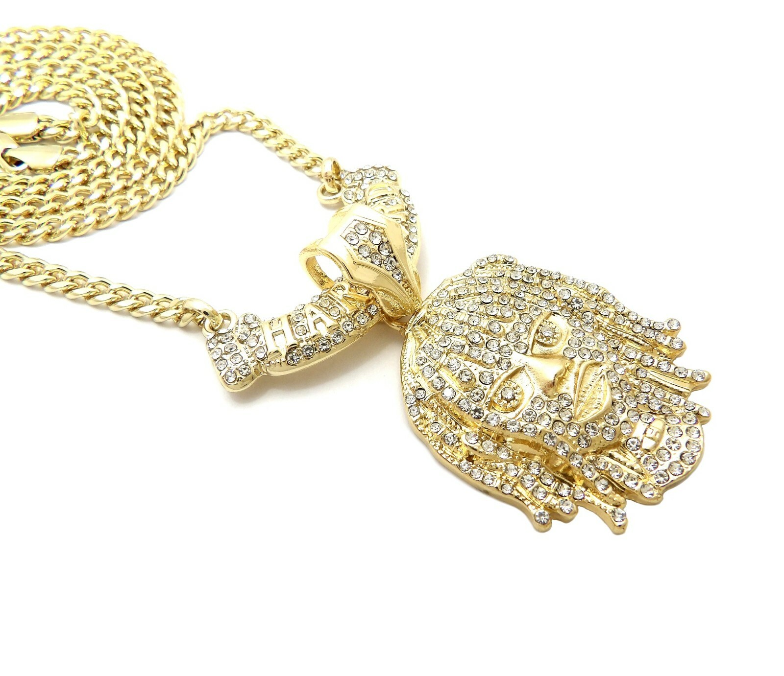 Hip Hop Rapper's Stone Filled Harverd Cartoon 5mm24" Cuban Chain ...