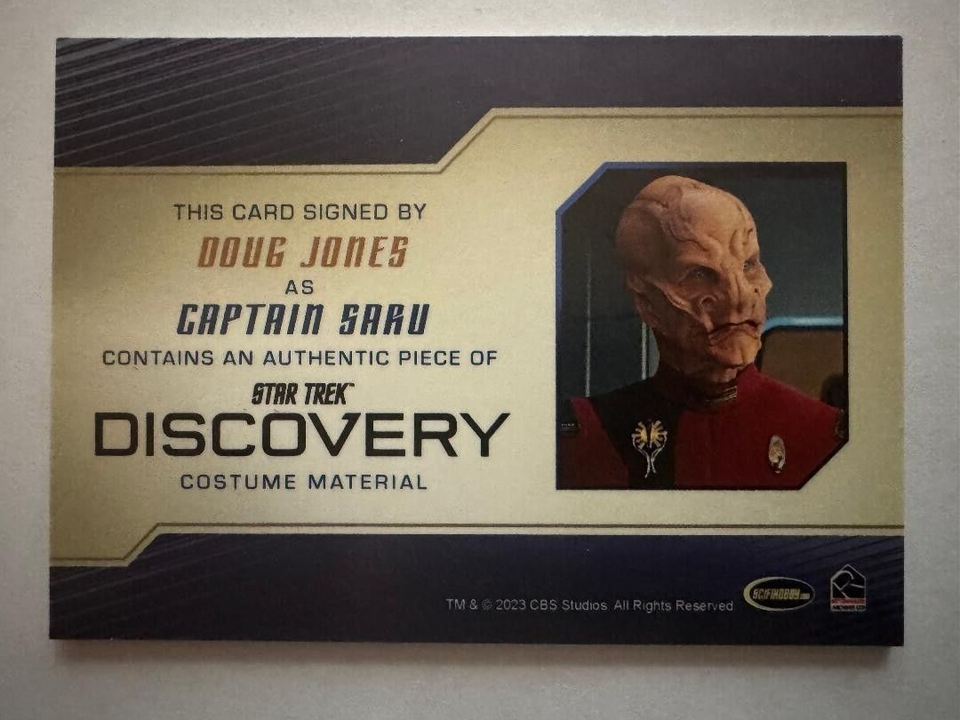 Star Trek Discovery Season 5 Relic Doug Jones as Captain Saru Autograph ...
