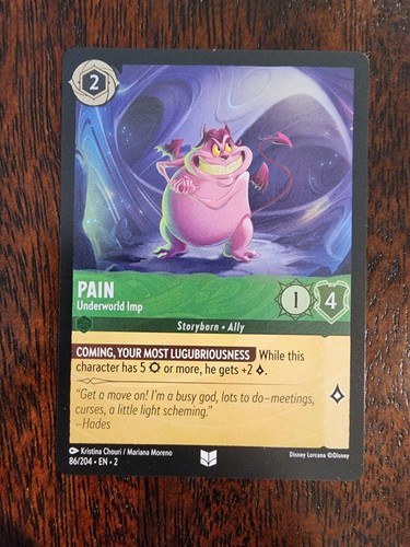 Lorcana Pain Underworld Imp 86/204 Cold Foil Rise of the Floodborn | eBay