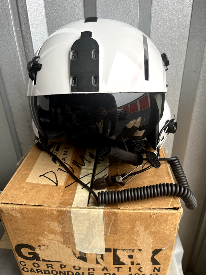 Gentex SPH-5 Helicopter Flight Helmet w/ Visor Earphones and Microphone ...