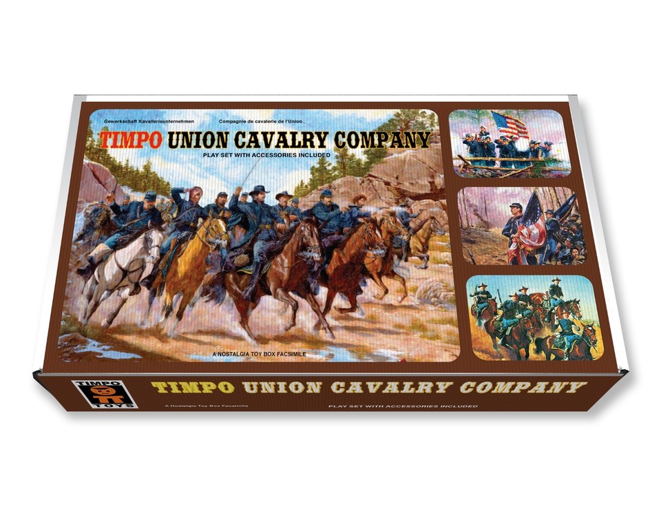 Timpo Union Cavalry Play Set Box and Timpo Confederate Cavalry Play Set ...
