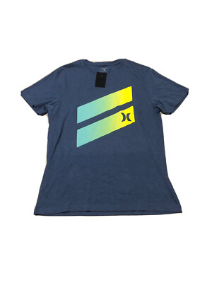 Hurley Icon Slash Graphic Blue T Shirt Men Size Large | eBay