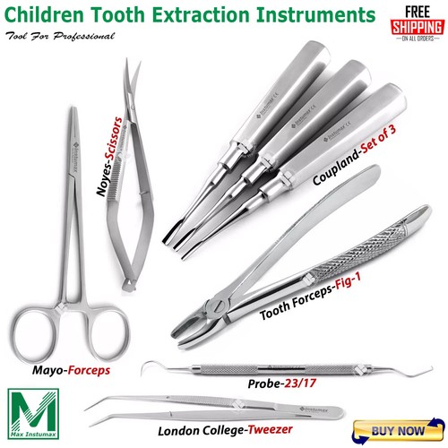 Premium Veterinary Tooth Extraction Kit Oral Surgery Children Forceps ...