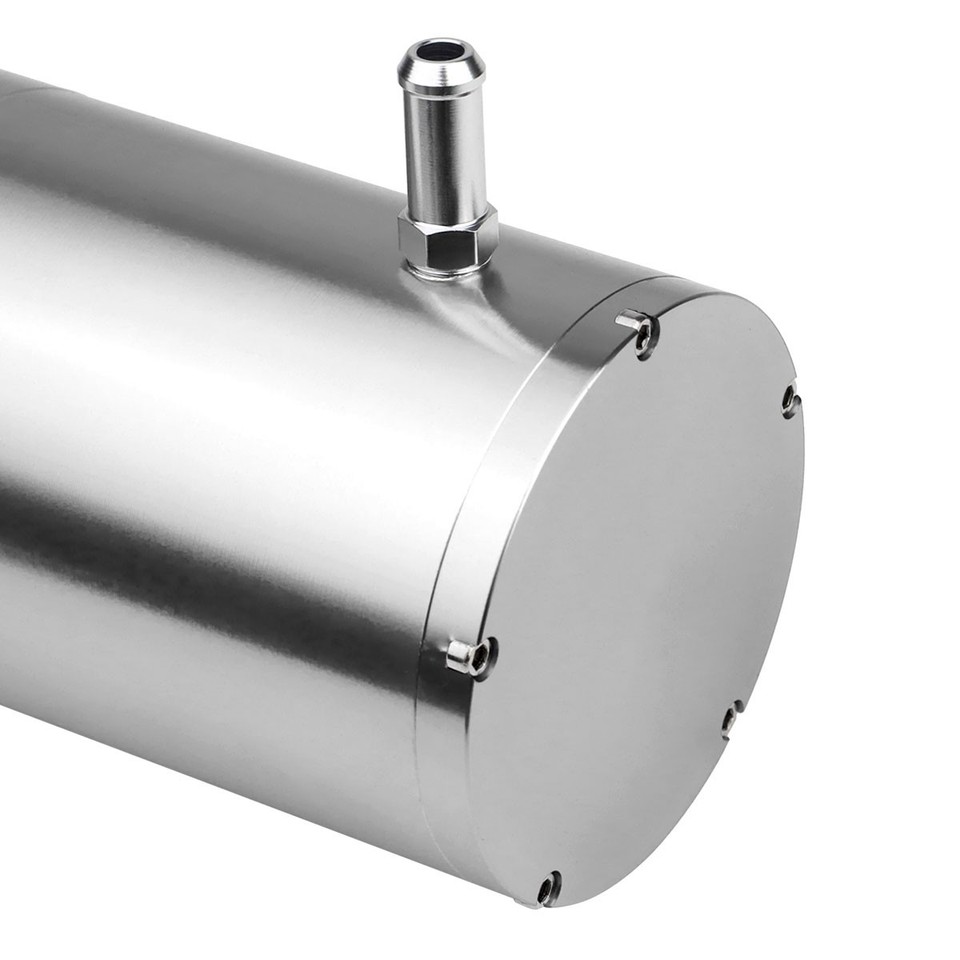 8.5"X3" ANODIZED ALUMINUM COOLANT RECOVERY OVERFLOW TANK/CAN W/ 3/8 ...