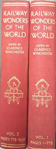 Vintage Volume 1 &2 - RAILWAY WONDERS Of The WORLD hardback non fiction ...