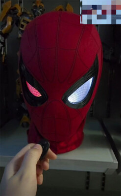 Spiderman Helmet Mask Headwear Light Up Movable Eyes Ring Remote ...